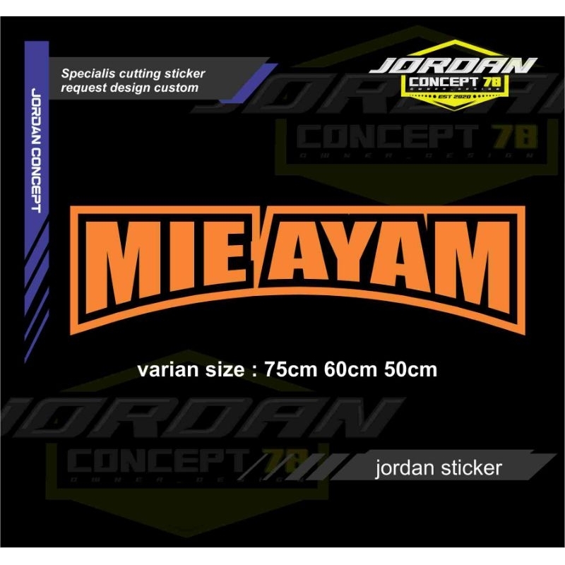 Jual Stiker Mie ayam cutting sticker buat jualan Mie ayam | Shopee ...