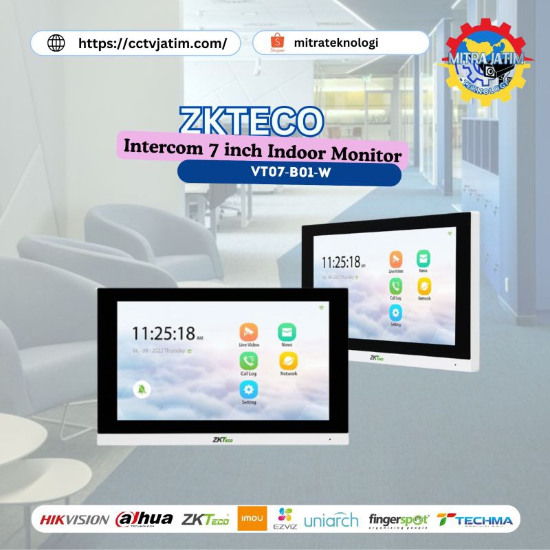 Jual Intercom 7 inchi Indoor Monitor ZKTeco | Shopee Indonesia