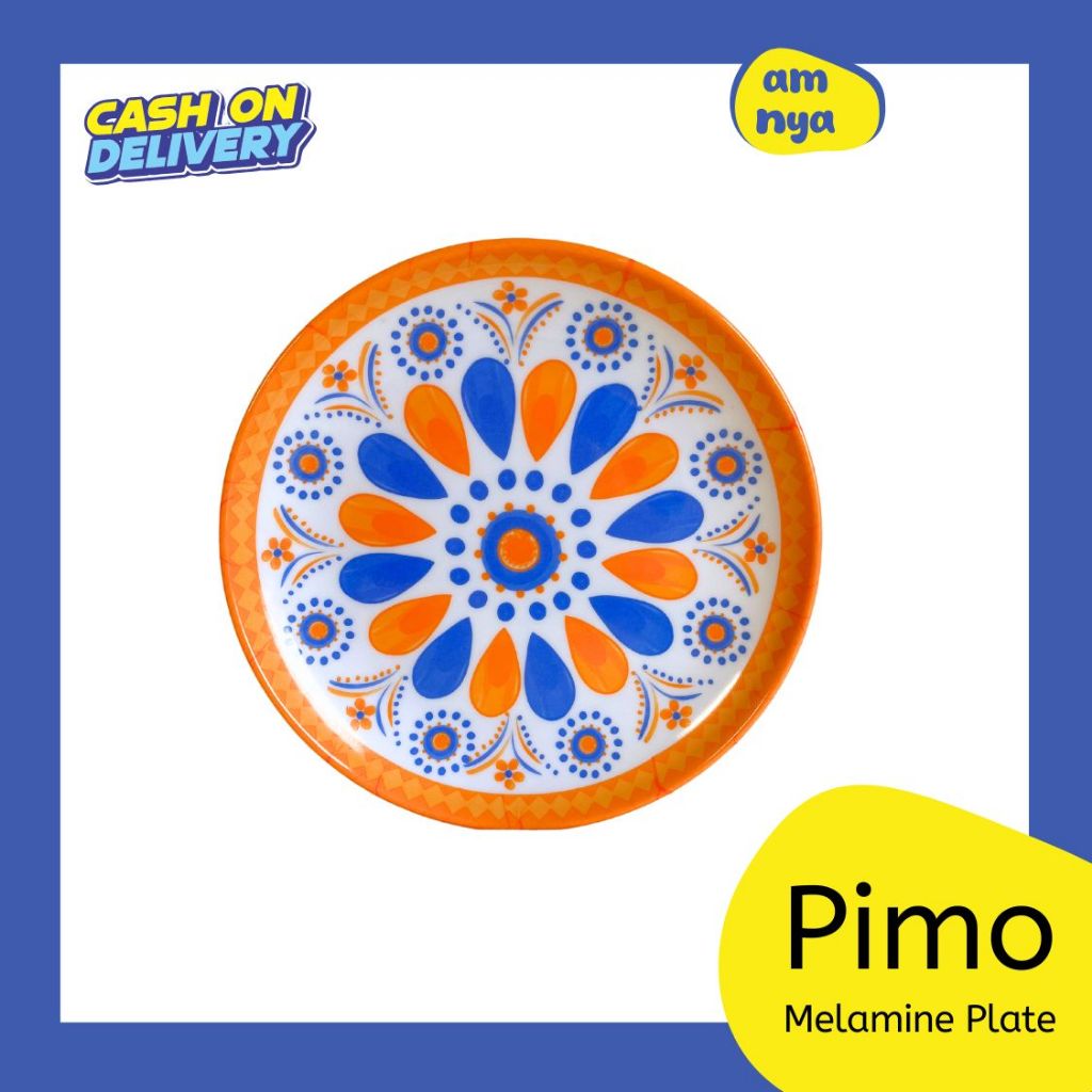Jual 【AMNYA】PIMO Piring Melamin Estetik Tebal Asli Ori Motif Keramik 8inch/20cm Toptree Original ...
