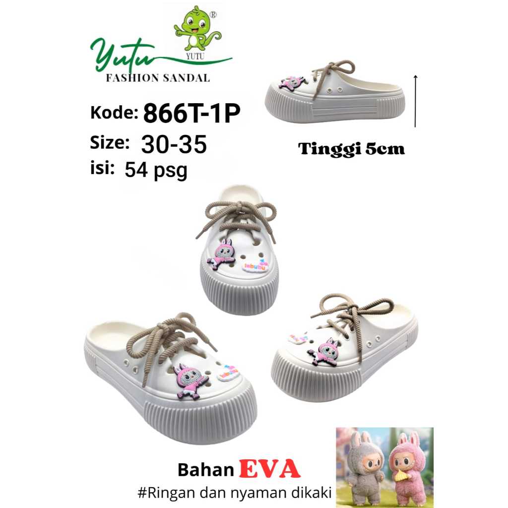 Jual sepatu sandal labubu anak sampai dewasa 866-1P (30-41) sepatu ...