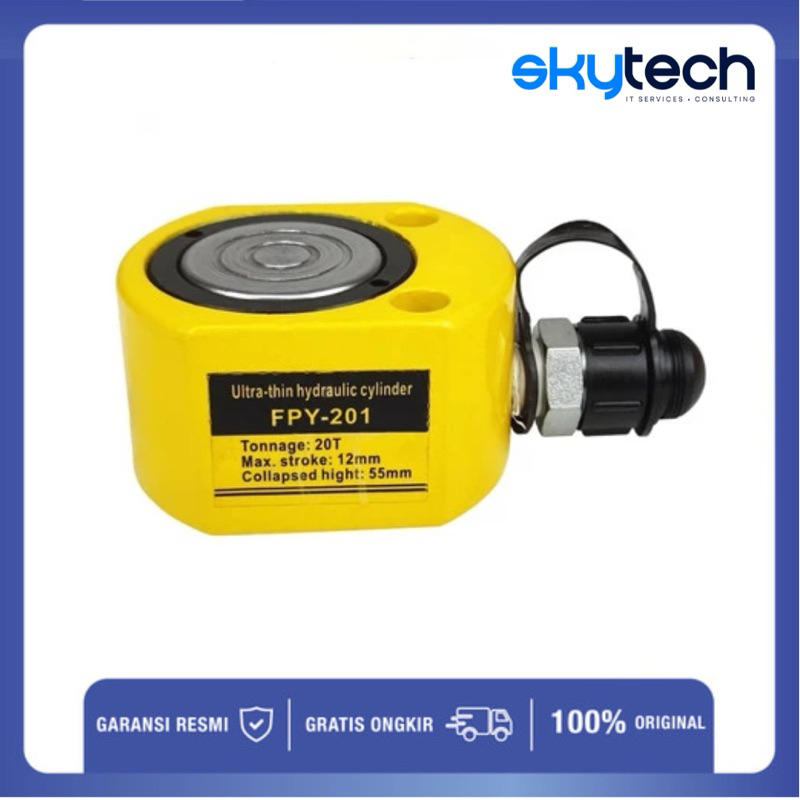Jual 20 Ton Low Hydraulic Cylinder Jack Silinder Hidrolik FPY-201 | Shopee Indonesia