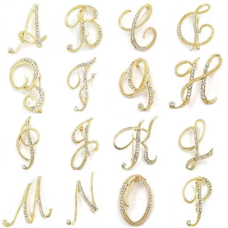 Jual Bros Inisial Nama Gold per pcs / Bros Inisial Nama | Shopee Indonesia