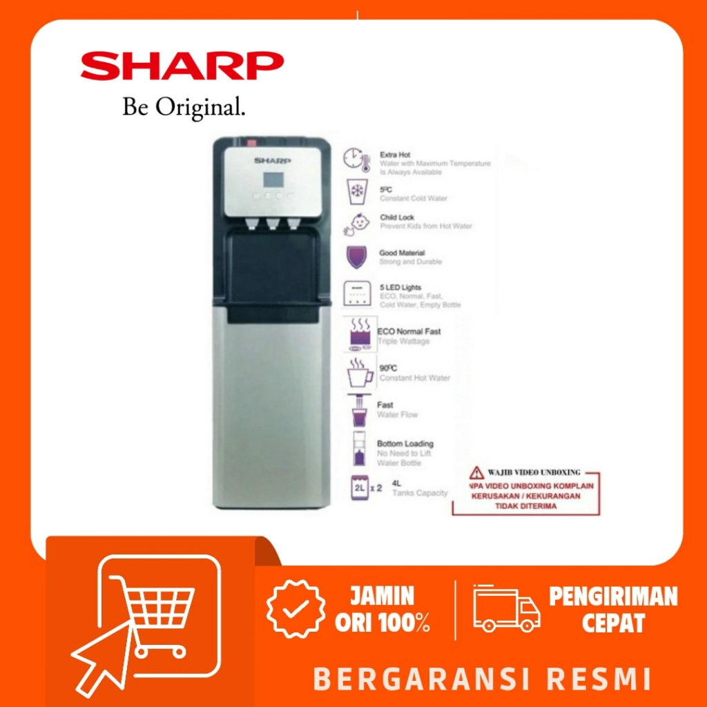 Jual SHARP Dispenser Galon Bawah SWD-88EHL-SL / SWD88EHL (Night Lamp) | Shopee Indonesia