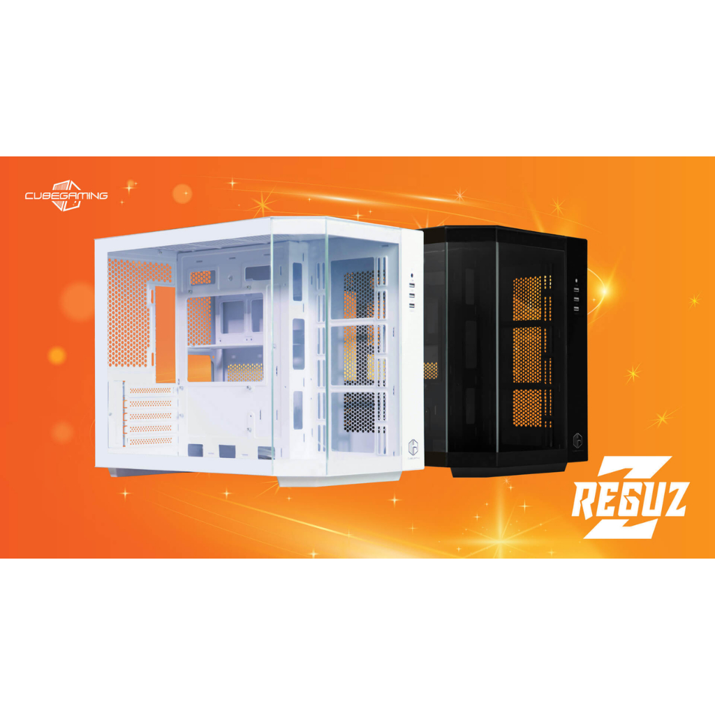 Jual CUBE GAMING REGUZ WHITE - MATX GAMING CASE - AESTHETIC DUAL ...