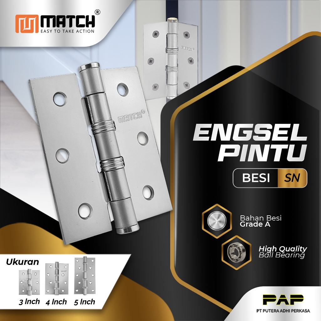 Jual Engsel Besi Match 3" / 4" / 5 " inch Engsel Besi Pintu Jendela ...