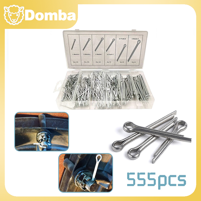Jual 555 Pcs Cotter Pin Set Split Pin Assortment Split Pin Cotter Spi ...