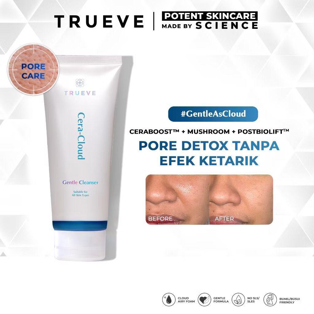 Jual TRUEVE Cera-Cloud Facial Cleanser (Niacinamide + Ceramide + No SLS ...
