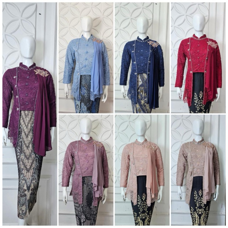 Jual Kebaya kutu baru modern selendang bahu, kebaya wisuda, kebaya ...