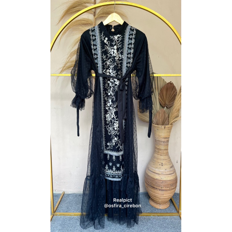 Jual Gamis terbaru 2025 / gamis lebaran brukat tule 2025 / gamis dress ...