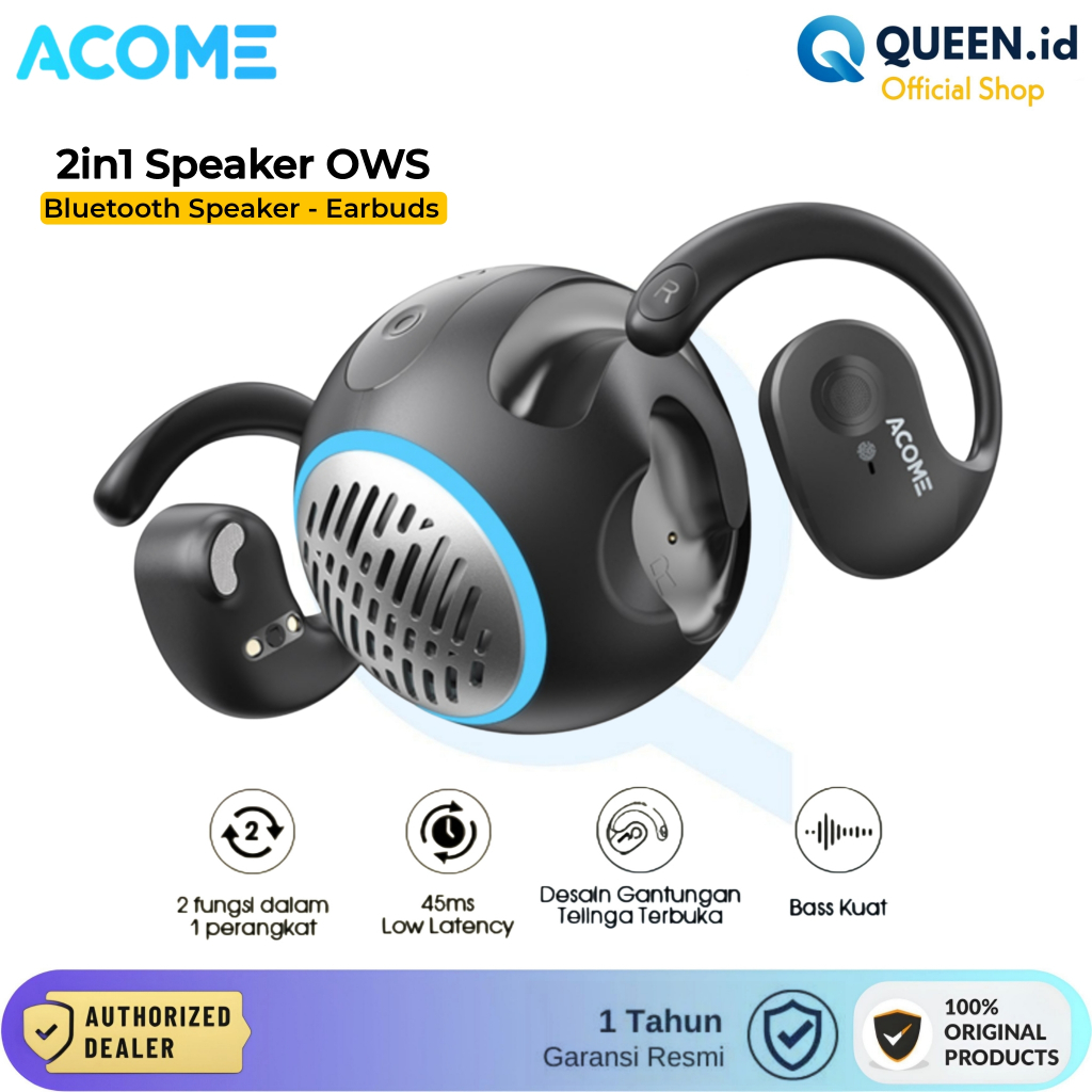 Jual ACOME A21 OWS Wireless Bluetooth Earbuds Speaker 2in1 Headset ...
