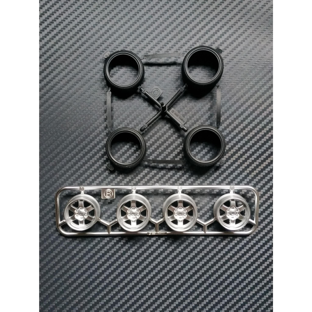 Jual Velg Tamiya Large 6 Spoke Matte Silver Ban Slick - non Chrome ...