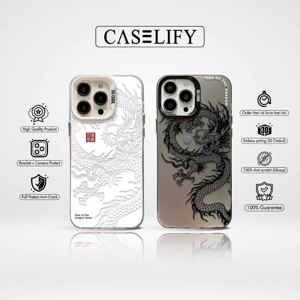 Jual CASELIFY all type imd 3d emboss naga dragon aurora case iphone ...