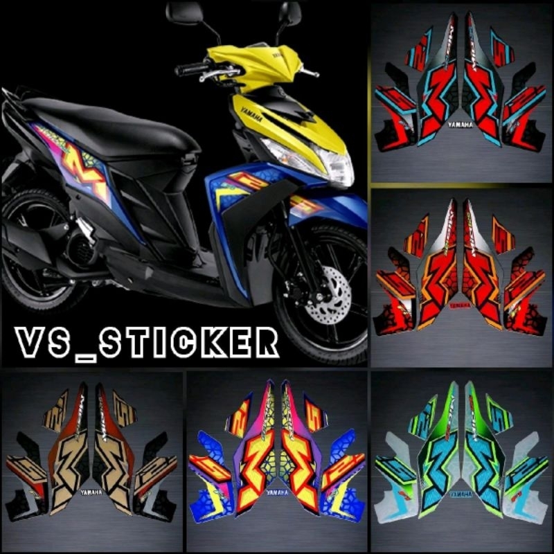 Jual STRIPING STANDART MOTOR YAMAHA MIO M3 2024 MERAH HITAM BIRU KUNING ...