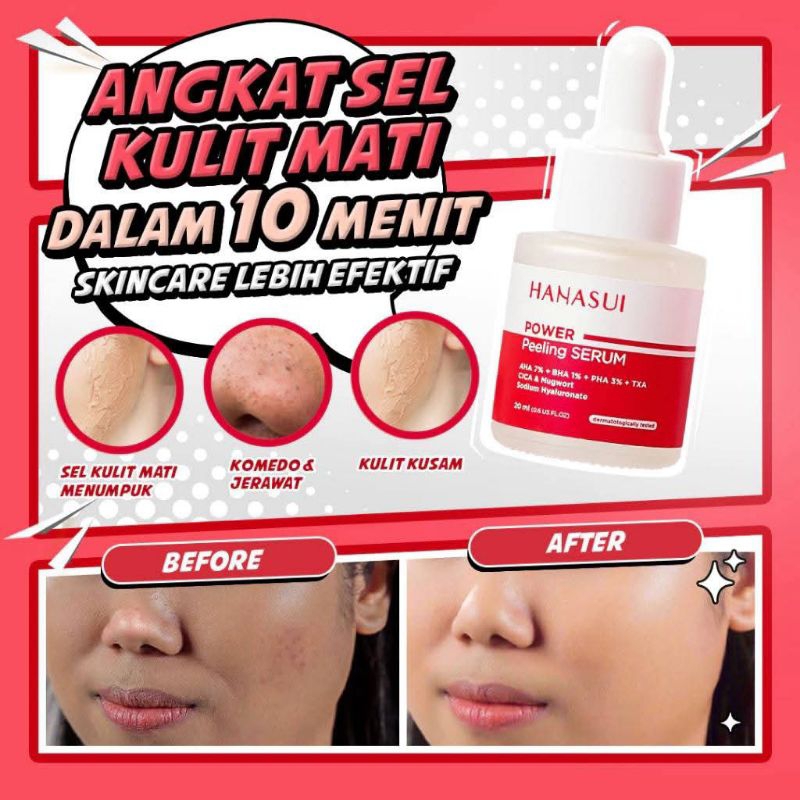 Jual HANASUI Peeling Power Serum (merah) | Shopee Indonesia