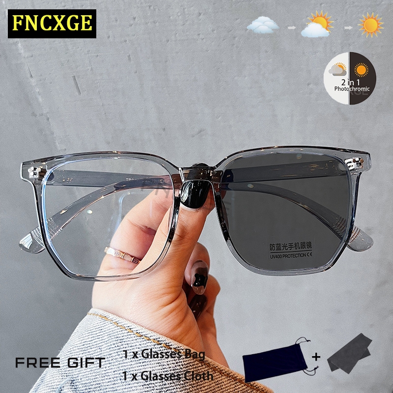 Jual FNCXGE Kacamata Photocromic Wanita Anti Radiasi Kaca Mata Cowok Korea Baru Terbaru ...