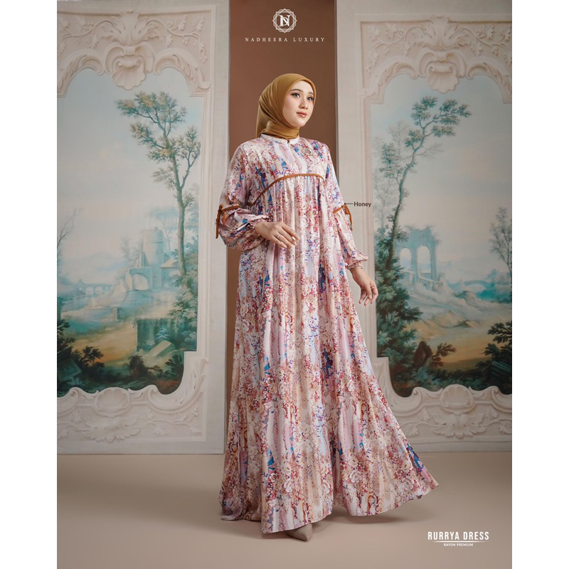 Jual ND - RURRYA DRESS BY NADHEERA LUXURY - RURYA DRESS NADHEERA - DRESS MOTIF CANTIK NADHEERA ...