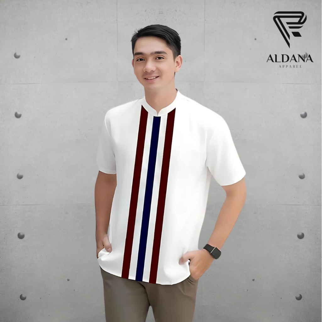 Jual Baju Koko Kurta Lengan Pendek Pria Dewasa Aldana Motif Markah ...