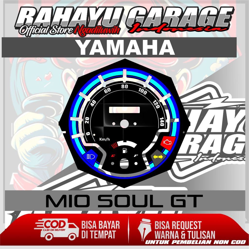 Jual PAPAN SPEEDOMETER CUSTOM YAMAHA MIO SOUL GT | Shopee Indonesia