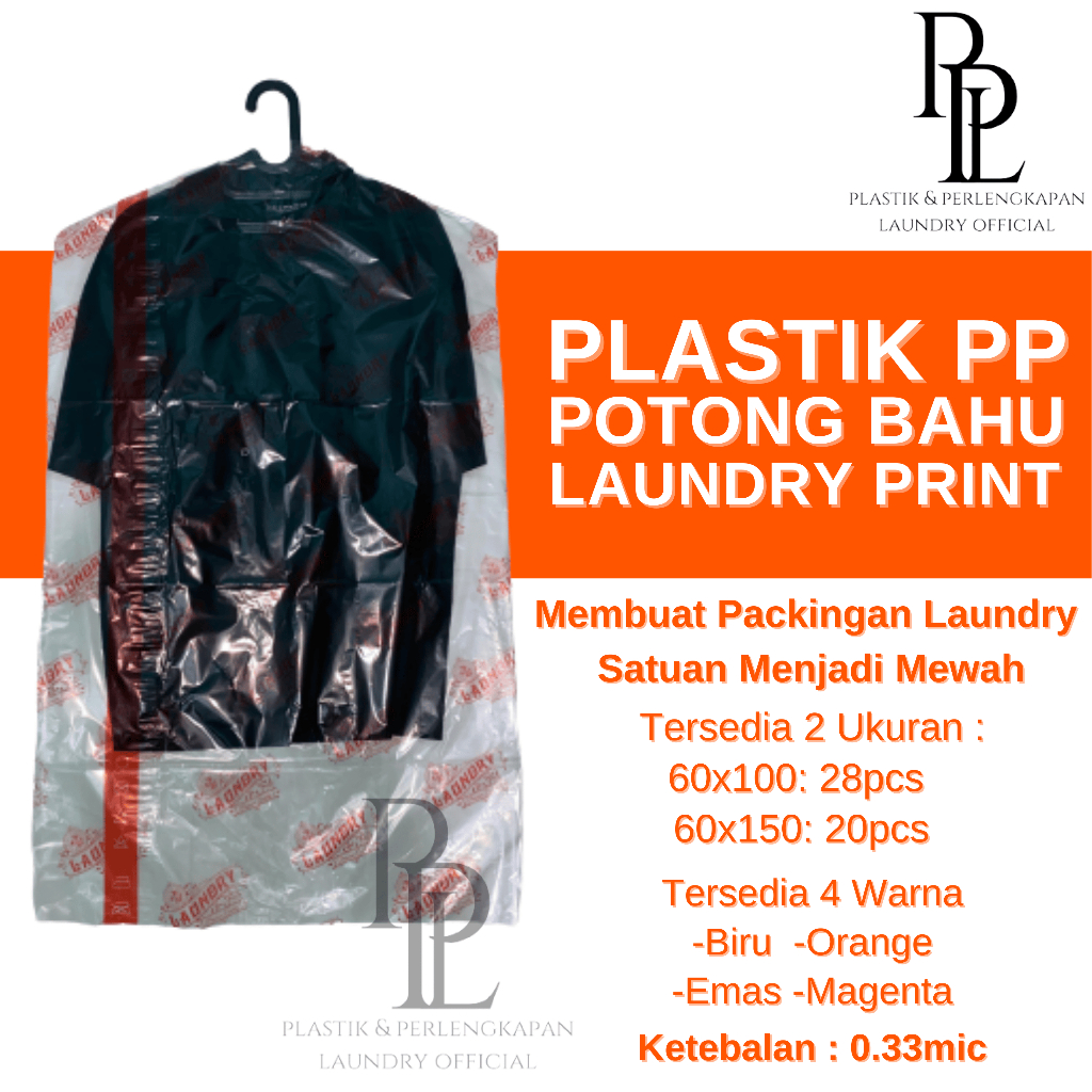Jual [1KG] Plastik Laundry Satuan Gantung Baju Sablon / Plastik Laundry ...