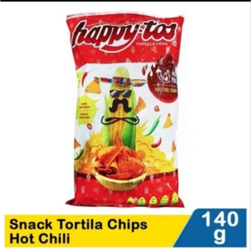 Jual Happytos Tortilla Chips Rasa Hot Chili Flavour 140g | Shopee Indonesia