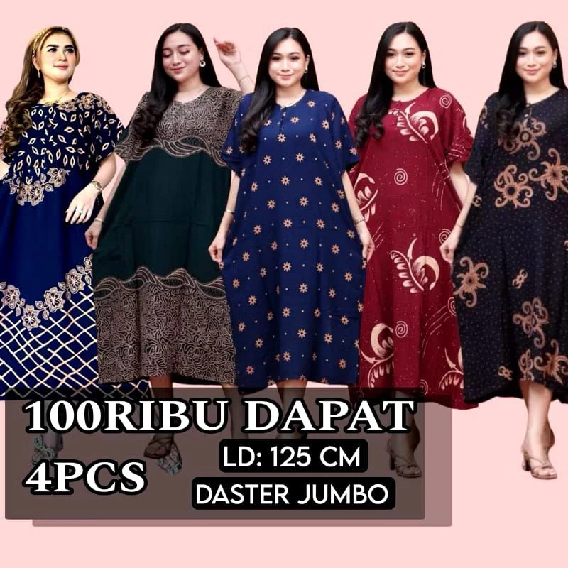 Jual paket daster 100 ribu dapat 4pcs bahan rayon standar super adem ...