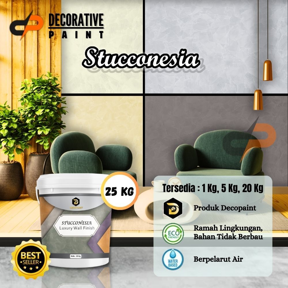 Jual Cat Tembok Stucconesia Decopaint - 25 Kg | Motif Stucco Cement ...