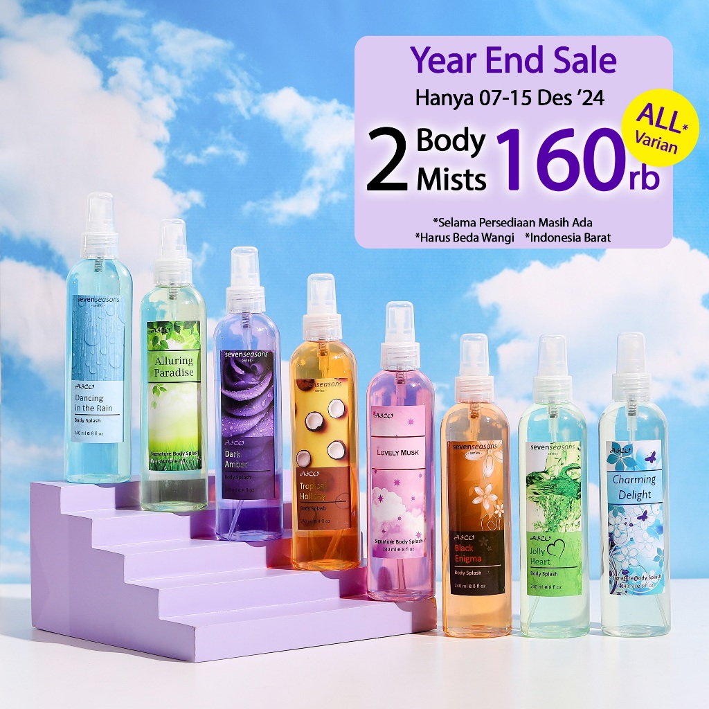 Jual ASCO BODY MIST | Body Splash 240ml Fragrance Perfume Parfum Wangi ...