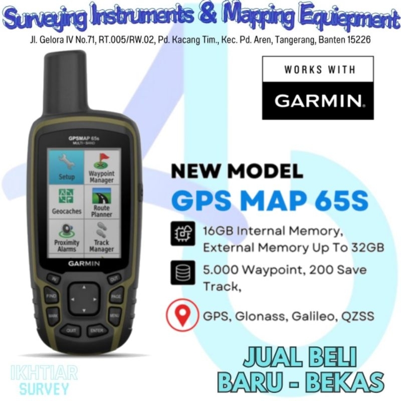 Jual Garmin Gpsmap 65s / GPS Garmin 65s® new / Multi-Band GPS Handheld ...