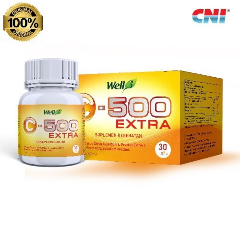 Jual CNI WELL 3 C-500 EXTRA ORIGINAL ( 8 STRIP X 4 / 32 TAB)- Vitamin untuk kekebalan tubuh ...
