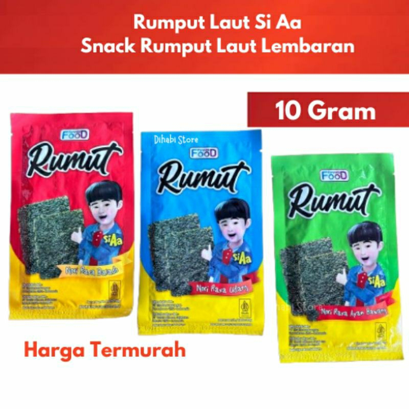 Jual Rumut Si Aa Snacks Rumput Laut Lembaran Nori Cemilan Seaweed ...