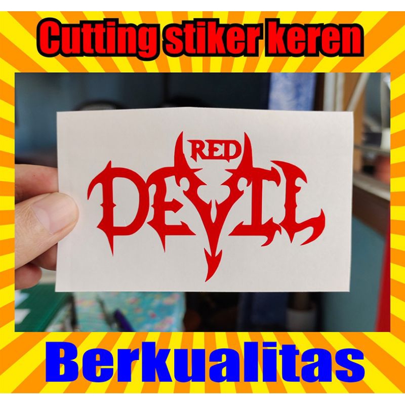 Jual stiker cutting red devil sticker keren | Shopee Indonesia
