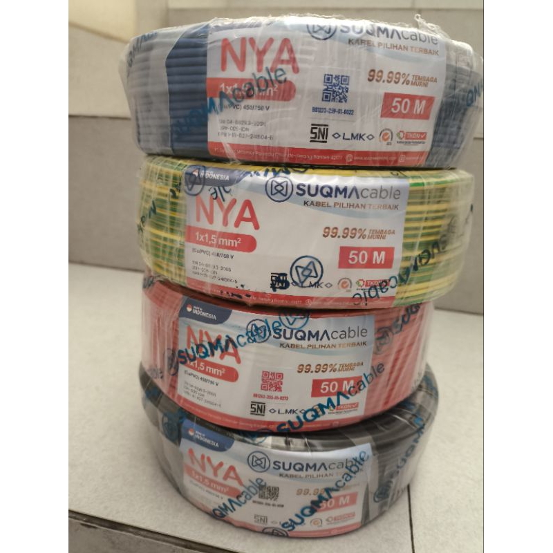 Jual Kawat Tunggal Kabel Suqma Nya 1,5 1.5 mm SPLN | Shopee Indonesia