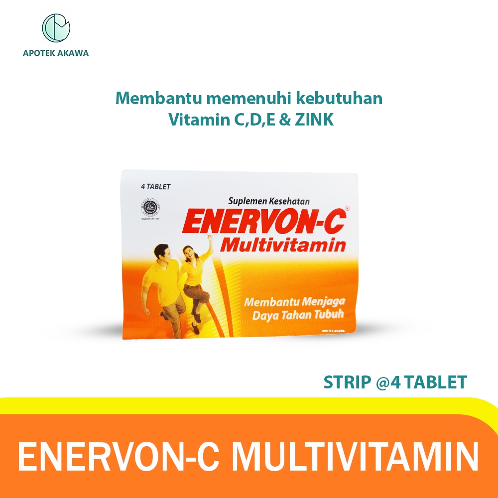 Jual ENERVON C TABLET STRIP @4 TABLET / MULTIVITAMIN / APOTEK AKAWA ...