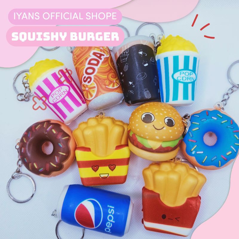 Jual Squishy Burger Mini Paket Jajan Lengkap | Shopee Indonesia