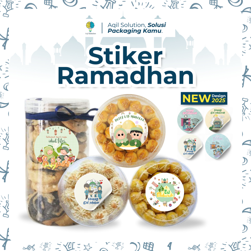 Jual (1Pak =20) STF ~ Stiker Bulat Label Toples idul fitri, Stiker ...