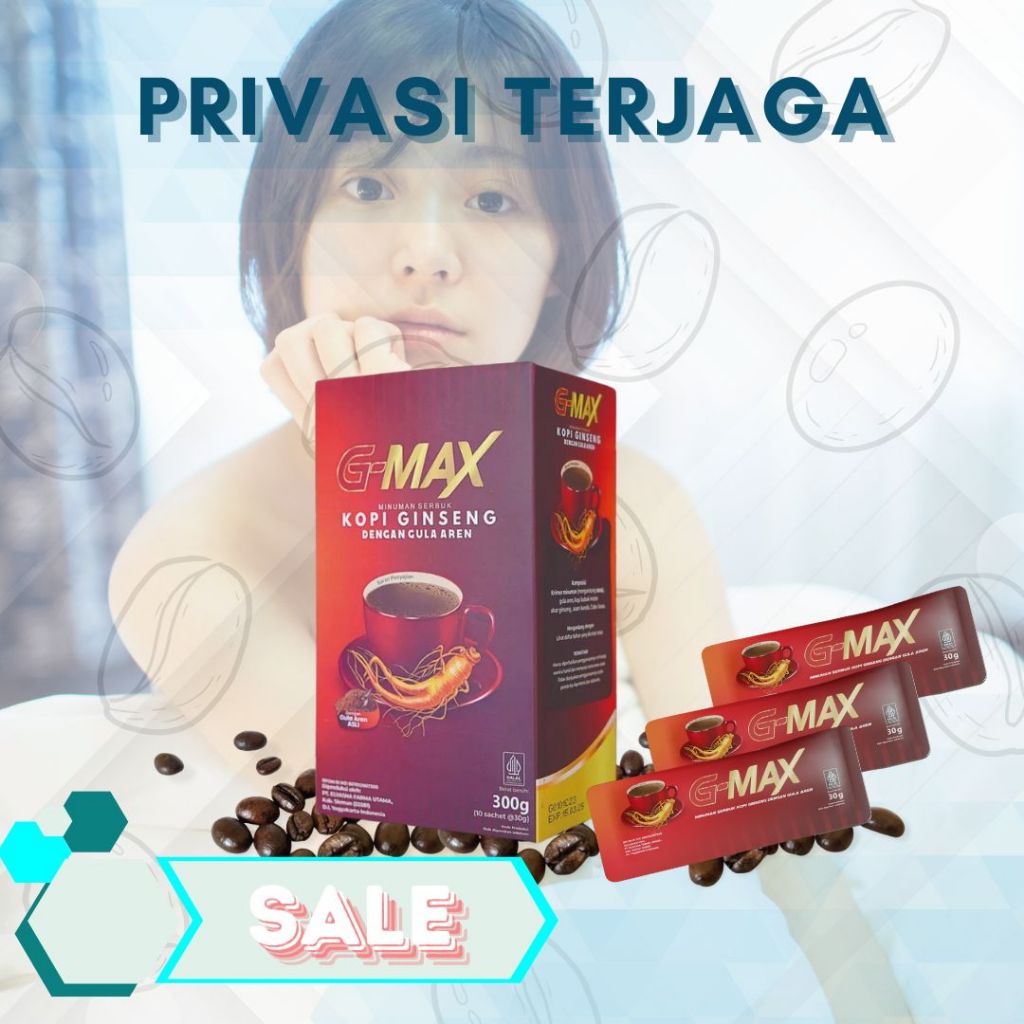 Jual G Max Kopi Ginseng 1 Box 10 sachet kopi stamina pria tahan lama | Shopee Indonesia