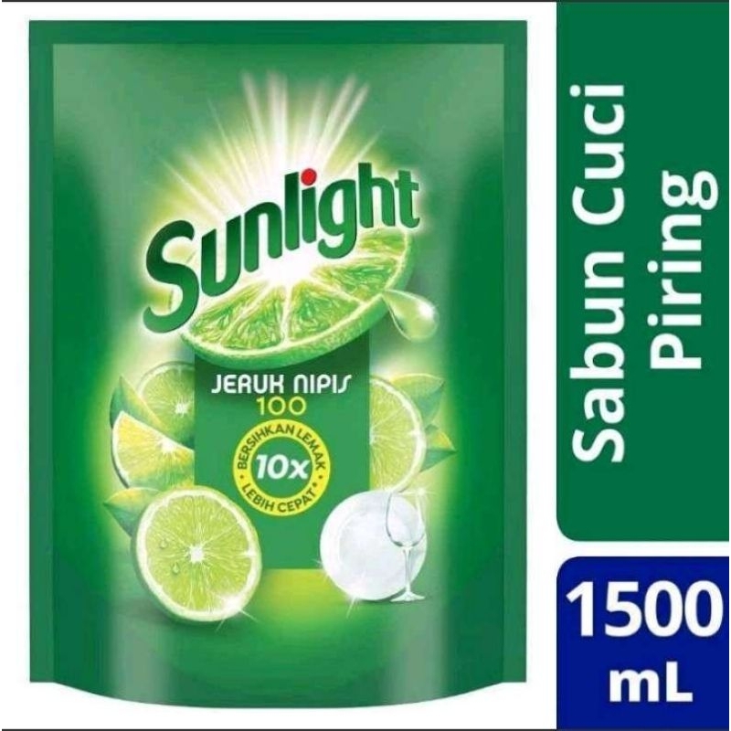 Jual Sunlight Sabun Cuci Piring Cair refill Jeruk Nipis 1500ml | Shopee Indonesia