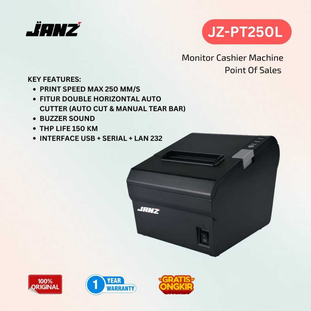 Jual Janz PT250L Thermal Printer 80mm Multi Interface | Shopee Indonesia