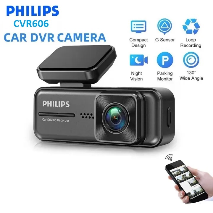 Jual PHILIPS CVR606 - Dashcam Car DVR Camera 2K Resolution - Kamera ...