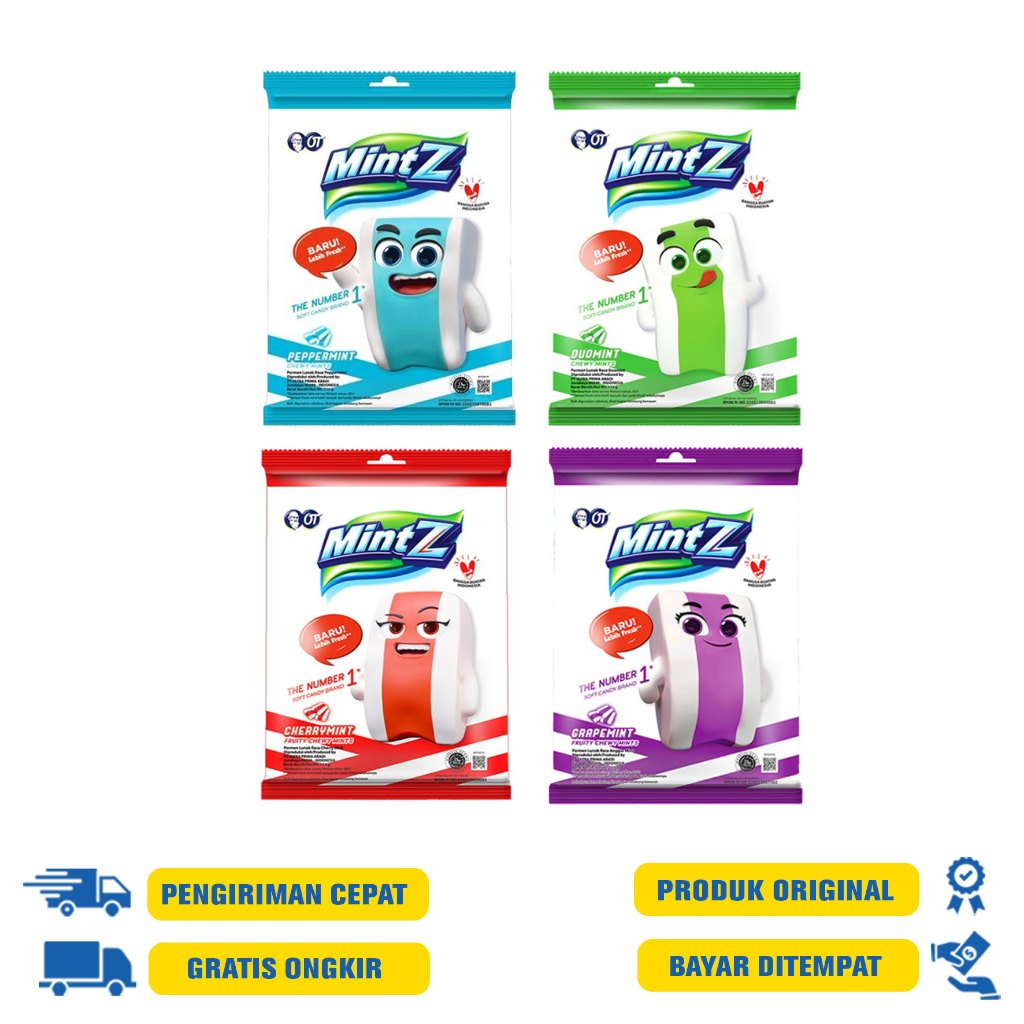 Jual Mintz Permen Chewy Mint Soft Candy 103.5 | 115 GR - Peppermint ...