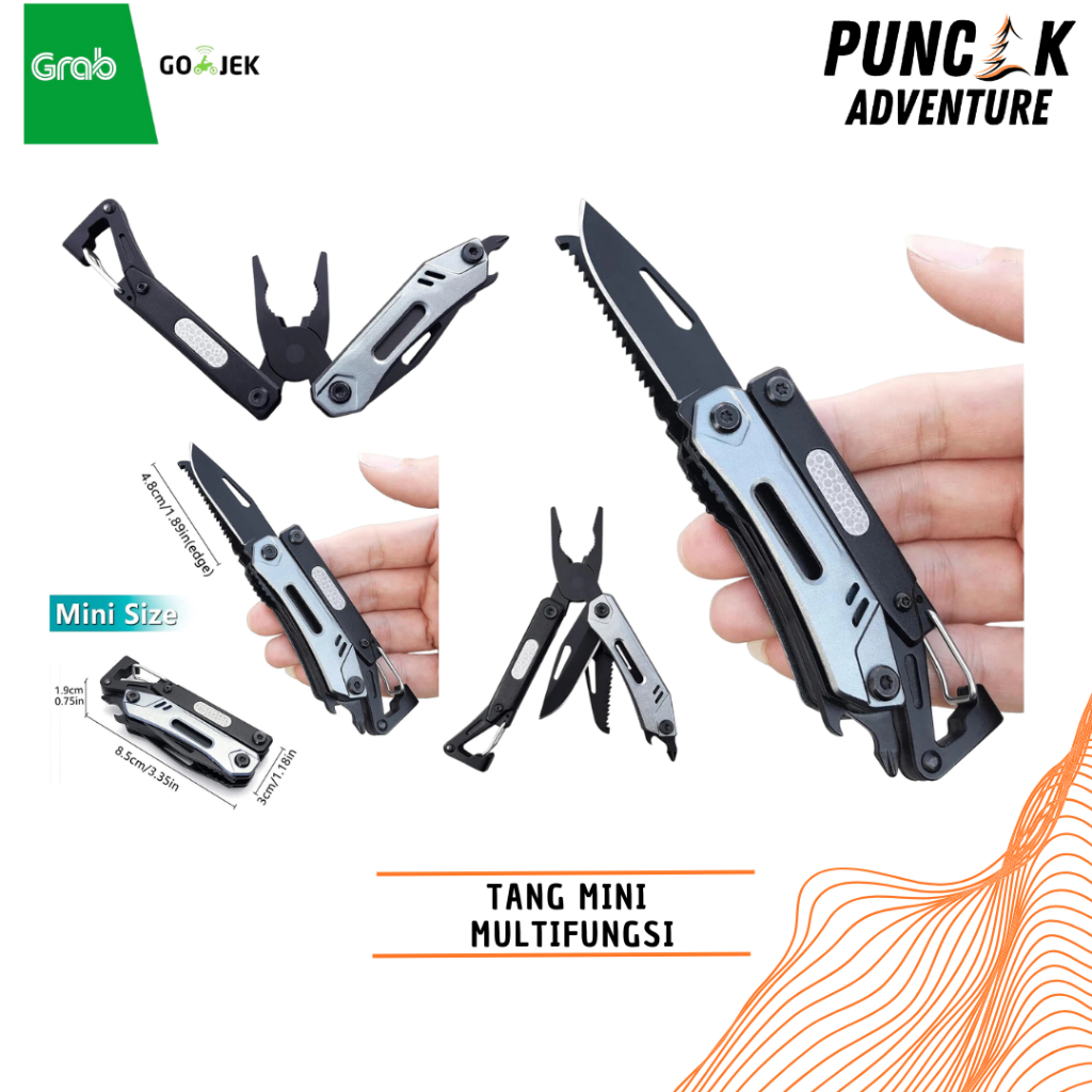 Jual ZEST Tang Multifungsi Obeng Portable Edc Multitools 9 in 1 ...