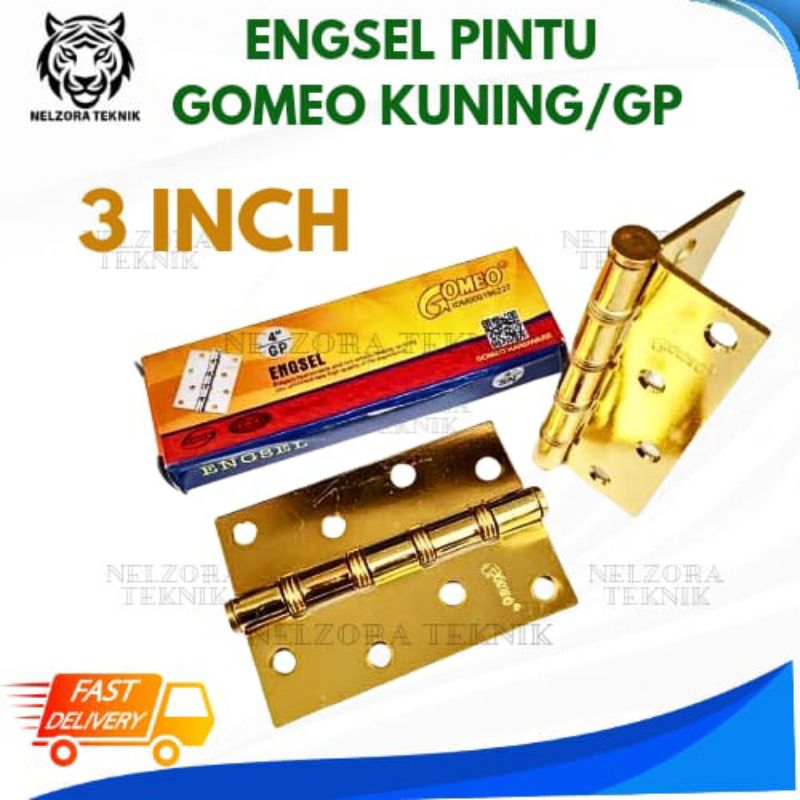 Jual ENGSEL PINTU JENDELA TEBAL GOMEO KUNING/GP 3 INCH | Shopee Indonesia