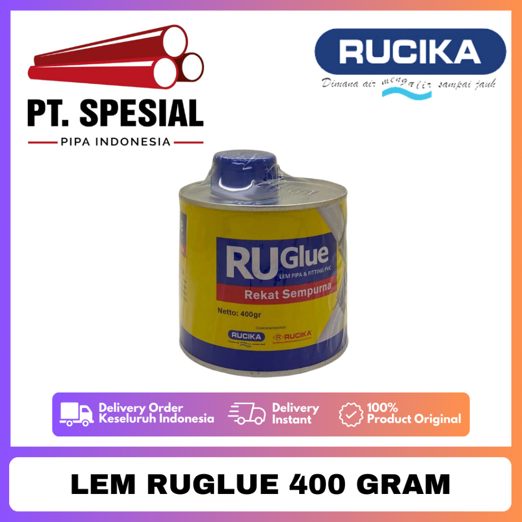 Jual Lem Rucika Ruglue Truglue Pipa pralon PVC 400g - 09 | Shopee Indonesia