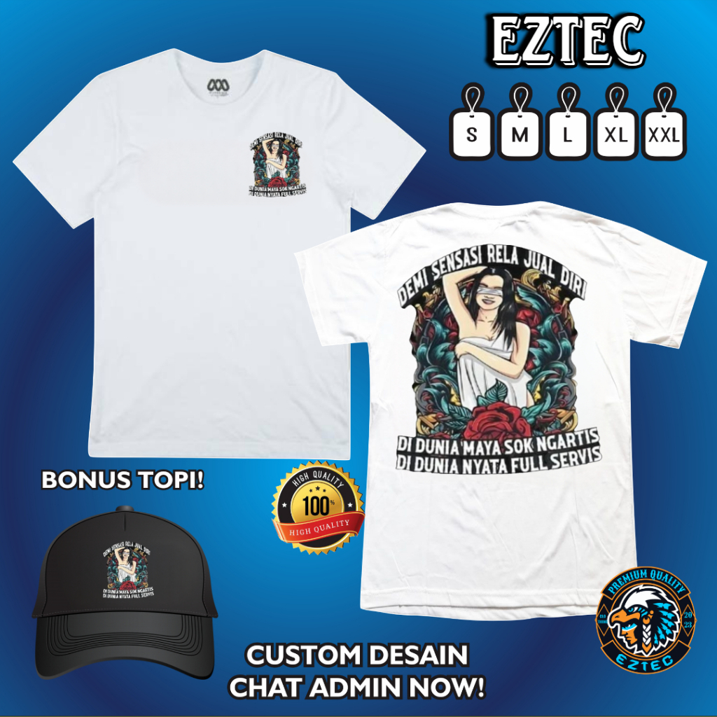 Jual KAOS DISTRO KATA KATA DEMI SENSASI RELA JUAL DIRI DI DUNIA MAYA SO ...