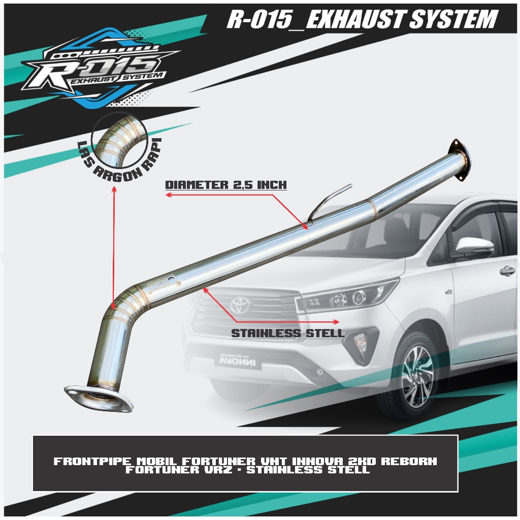 Jual Frontpipe Rspeed Knalpot Mobil Innova Fortuner VRZ 1GD Vnt 2GD 2KD ...