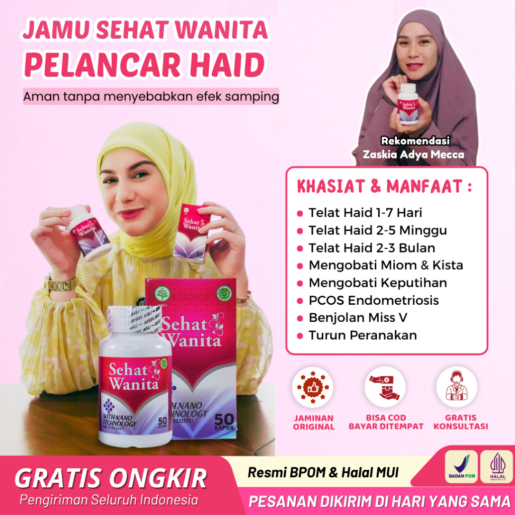 Jual Obat Telat Datang Bulan Pelancar Haid Menstruasi Nyeri Tidak ...