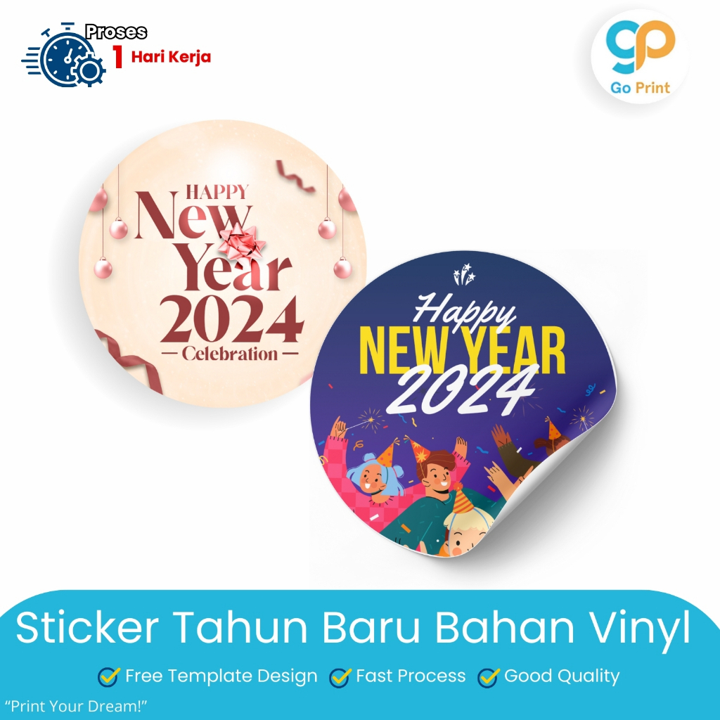 Jual Sticker Tahun Baru | Sticker Custom Edisi Tahun Baru Bahan Vinyl ...