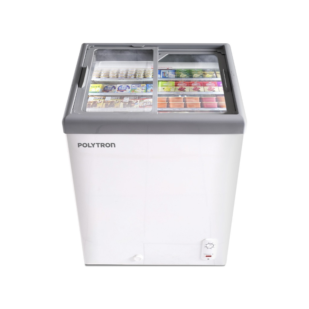 Jual CHEST FREEZER POLYTRON PCF-129 (100L) | Shopee Indonesia