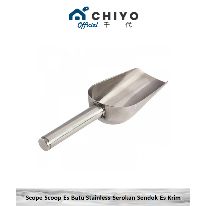 Jual CHIYO Living - Scope Scoop Es Batu Stainless Serokan Sendok Es ...
