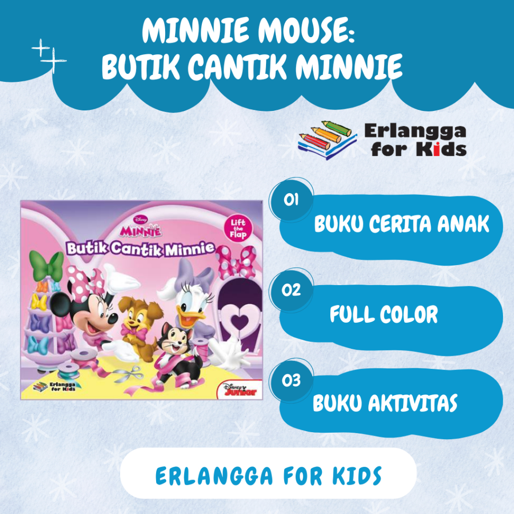 Jual [Erlangga] Buku Cerita Anak: Minnie Mouse : Butik Cantik Minnie ...